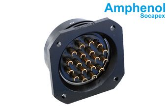 Socapex 19 Pin Dişi Panel Tipi Siyah Kaplamalı Konnektör