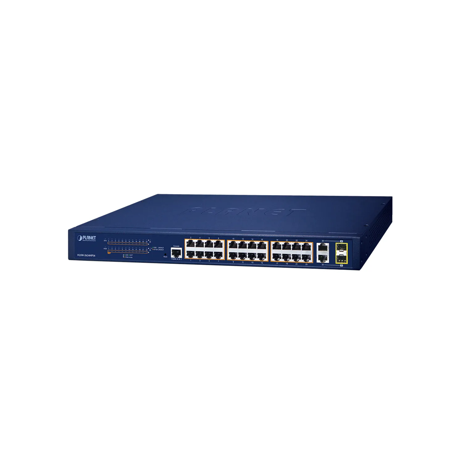 24-Port 10/100TX 802.3at High Power POE + 2-Port Gigabit TP/SFP Combo ...